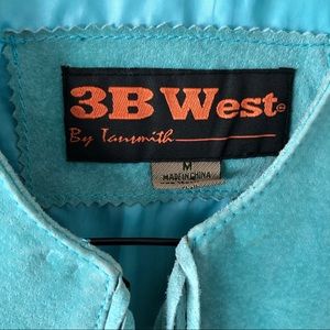 3B West | Jackets & Coats | Turquoise Fringe Jacket | Poshmark